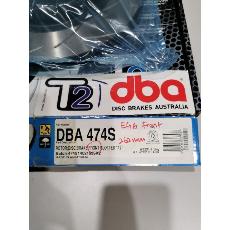 DBA T2 street Honds civic EG6 Fit GE8 GK5 front disc brake rotor 262mm ...