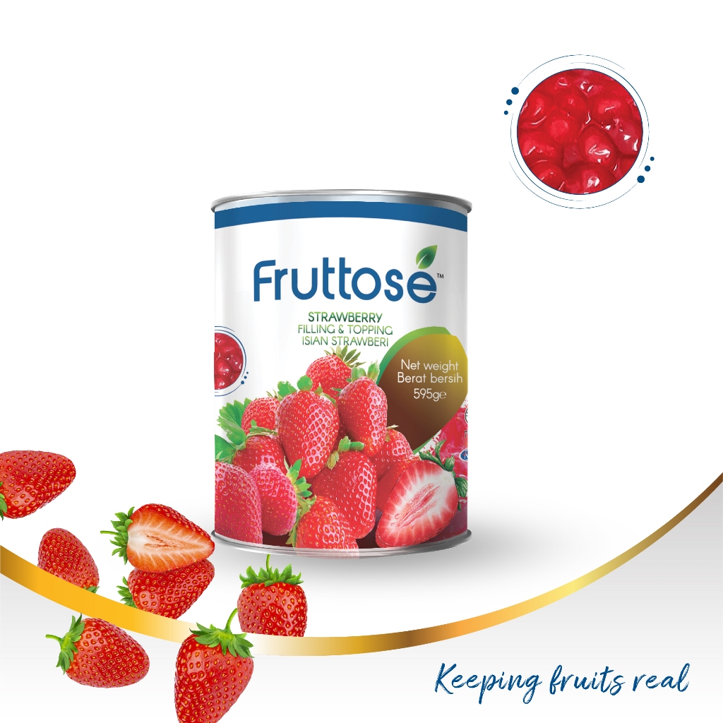 Fruttose Strawberry Filling & Topping 595G ( Baking Jam/Spread/Baking/Cooking)HALAL | Shopee ...