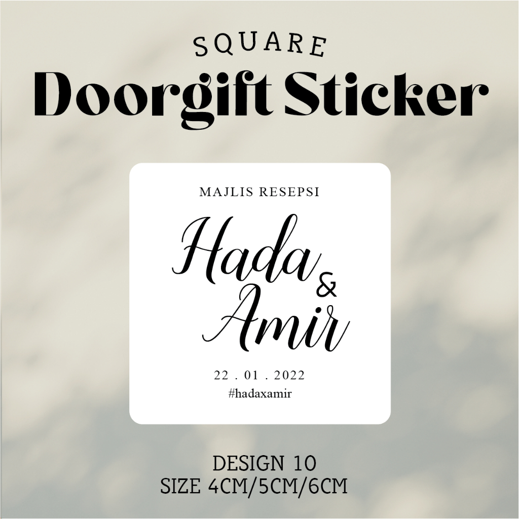 [STICKER] Minimalist Square Thank You Sticker Wedding Aqiqah Engagement ...