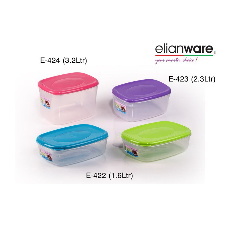 Elianware Microwave Food Keeper Container 424 / Rectangular ...