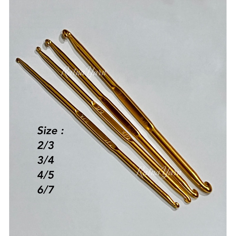 🎀Ready Stock 🎀 Crochet hook size 3/4, 5/6, 7/8 / Double sided hook ...