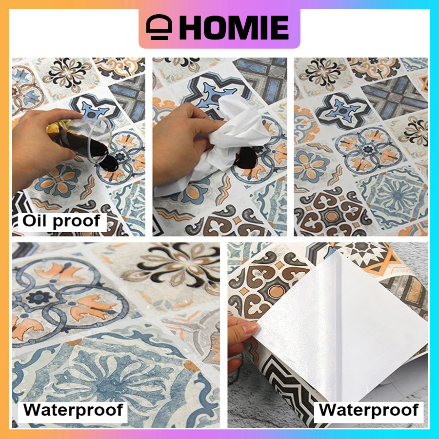 Bathroom Floor Sticker Wallpaper Bilik Air Lantai Pelekat Lantai Bilik ...