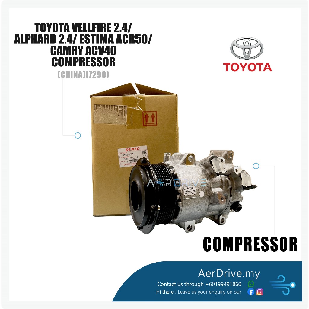 DENSO TOYOTA VELLFIRE 2.4/ ALPHARD 2.4/ ESTIMA ACR50/ CAMRY ACV40 ...