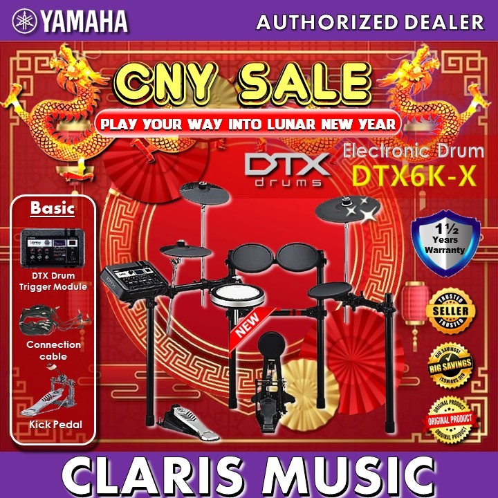 Yamaha DTX6K-X 5-Piece Electronic Drum Set with Hardware-NEW UNIT ...