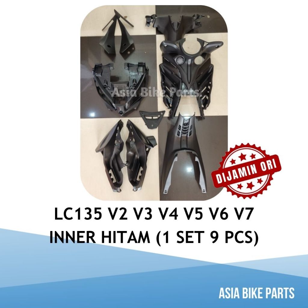Yamaha Original LC135 V2 V3 V4 V5 V6 V7 Cover Set Inner / Cover Inner Hitam - 55D-F8400-10 ...