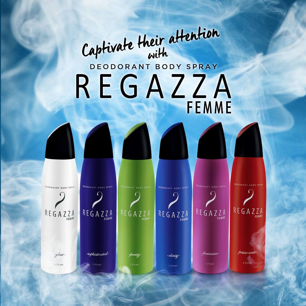 REGAZZA Deodorant Body spray 100ml Parfum Botol besar 100% Original ...