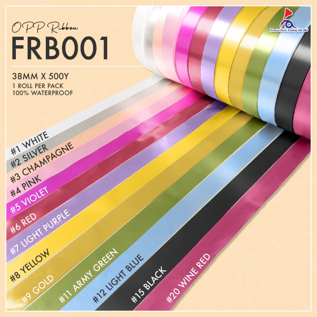 FREESIA OPP Ribbon - FRB001 (38mm*500Y) | Shopee Malaysia