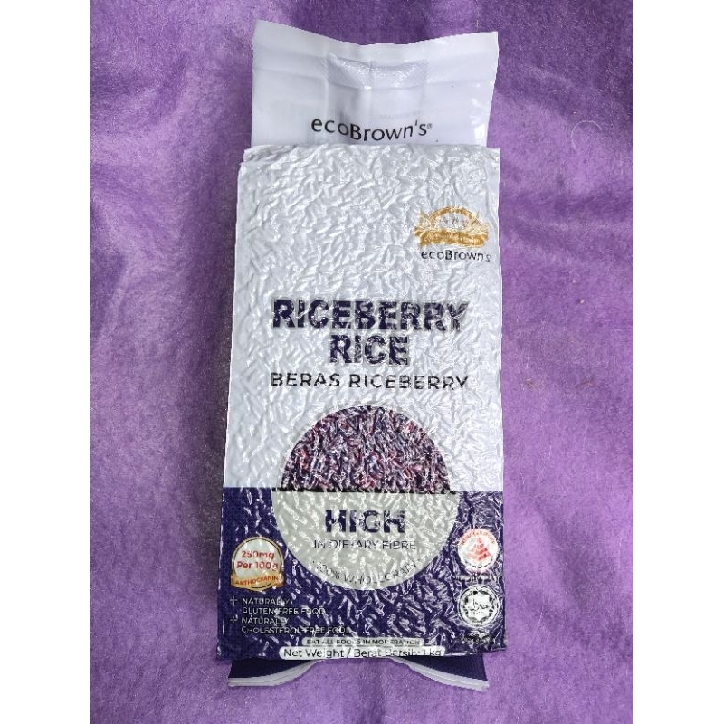 ecoBrown's Riceberry Rice / Beras Riceberry 1kilo | Shopee Malaysia