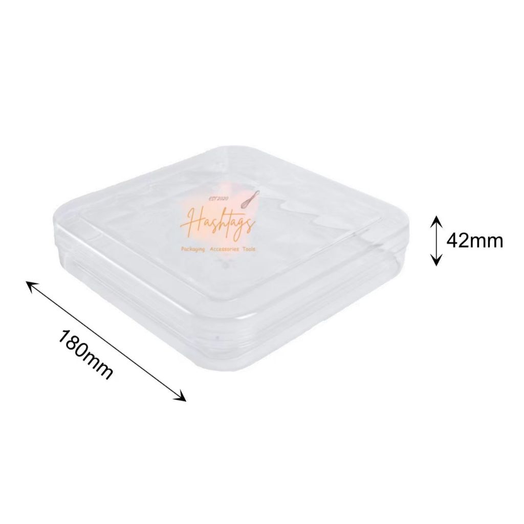 Ready Stock FF2703 PS Square Plastic Container Bekas Kuih Cookies Box ...