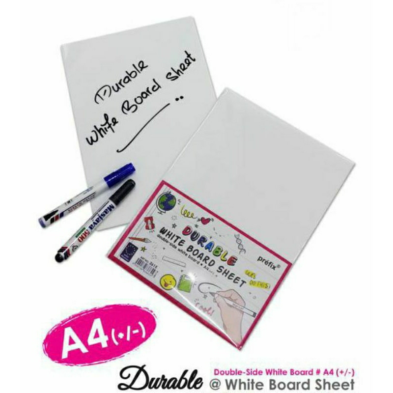 Double sided Durable Whiteboard Size A4 Multipurpose Whiteboard Sheet ...