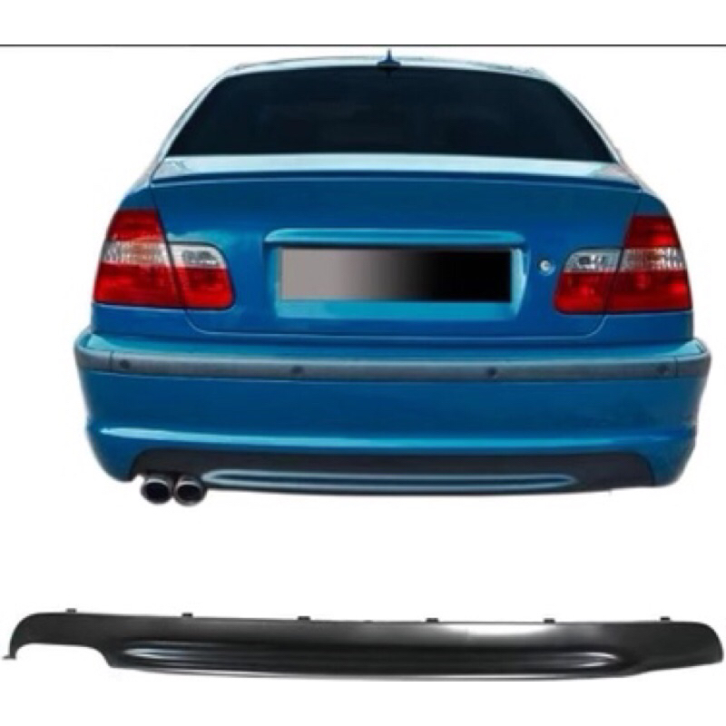 BMW E46 3 SERIES M SPORT REAR BUMPER DIFFUSER DOUBLE EXHUAST TIPS ...