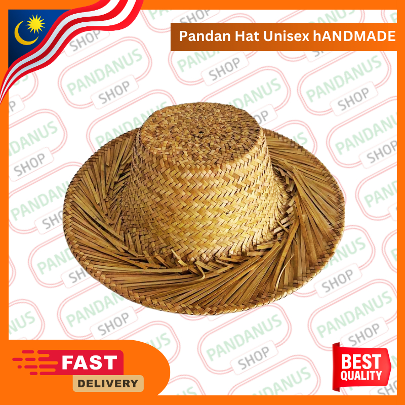 Handmade Pandan Hat Unisex / Farmer Hat Cap / Topi Kebun | Shopee Malaysia