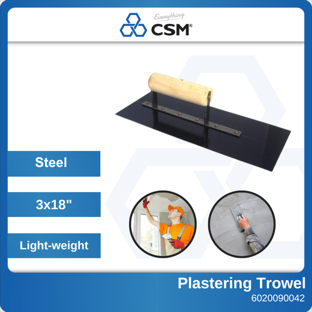 CSM 3x18" STEEL PLASTERING TROWEL SUDU PLASTER SIMEN | Shopee Malaysia