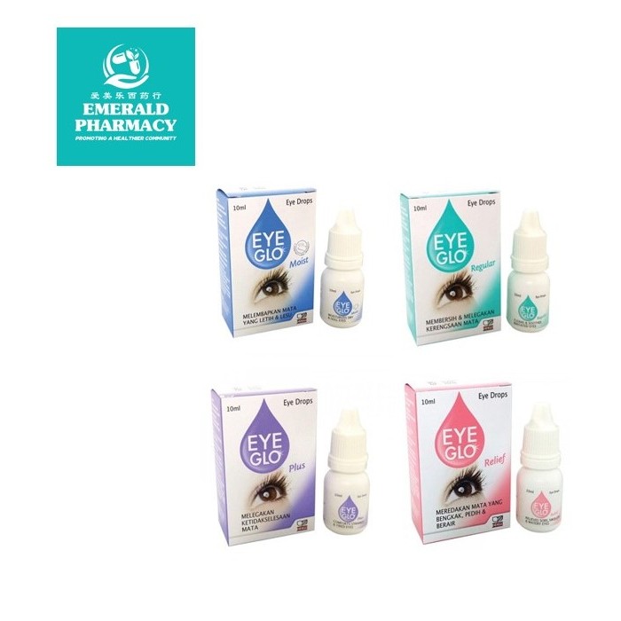 EYE GLO REGULAR/ RELIEF/ PLUS / MOIST EYE DROPS (10ML) | Shopee Malaysia