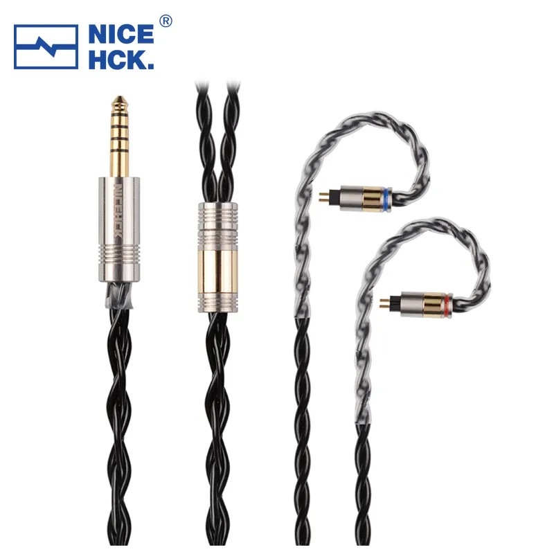 NiceHCK BlackCat Earphone Cable Zinc Copper Alloy Oil Soaked Upgrade Wire 2.5mm/3.5mm/4.4mm MMCX ...