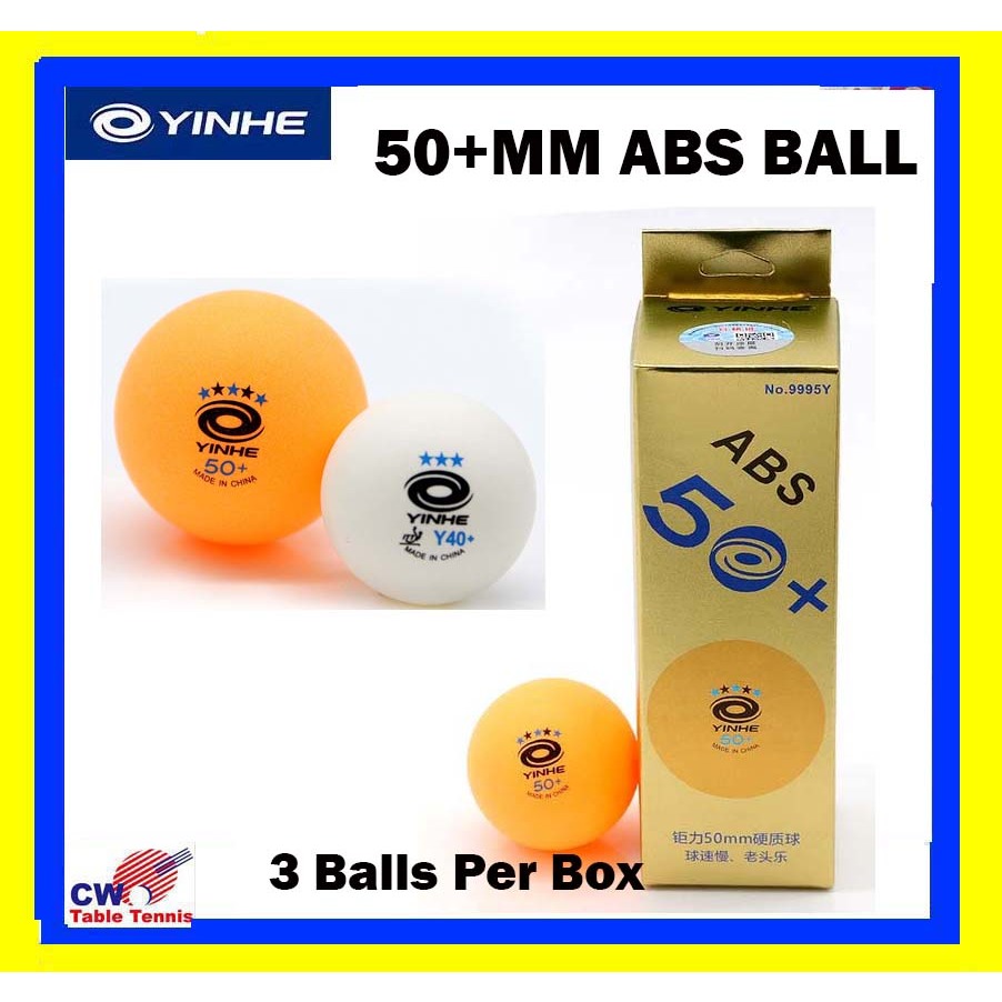 YINHE Ball 50+MM ABS BALL Table Tennis Ball Ping Pong Bola (Yellow-Orange Balls) | Shopee Malaysia