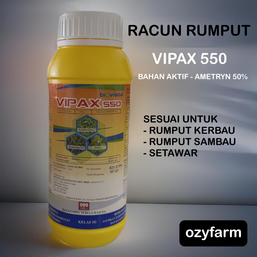 Racun rumput Vipax 550 1L herbicide ametryn sama macam tebunas sambau ...