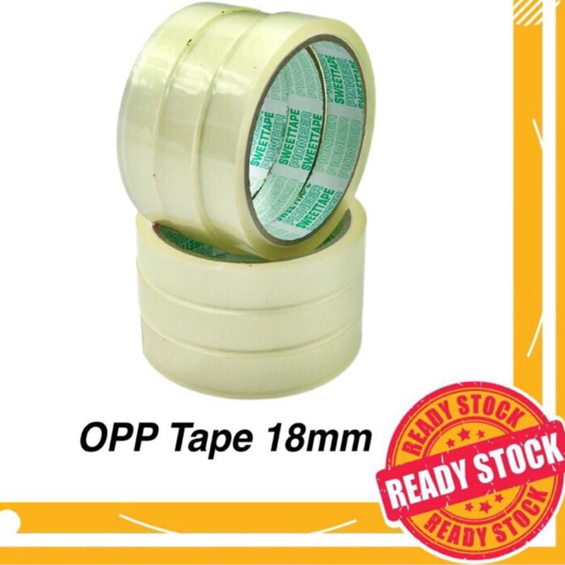 (751) [BEST SELLER] (BP PLASTIC) OPP Tape 18mm Transparent Tape Fragile ...
