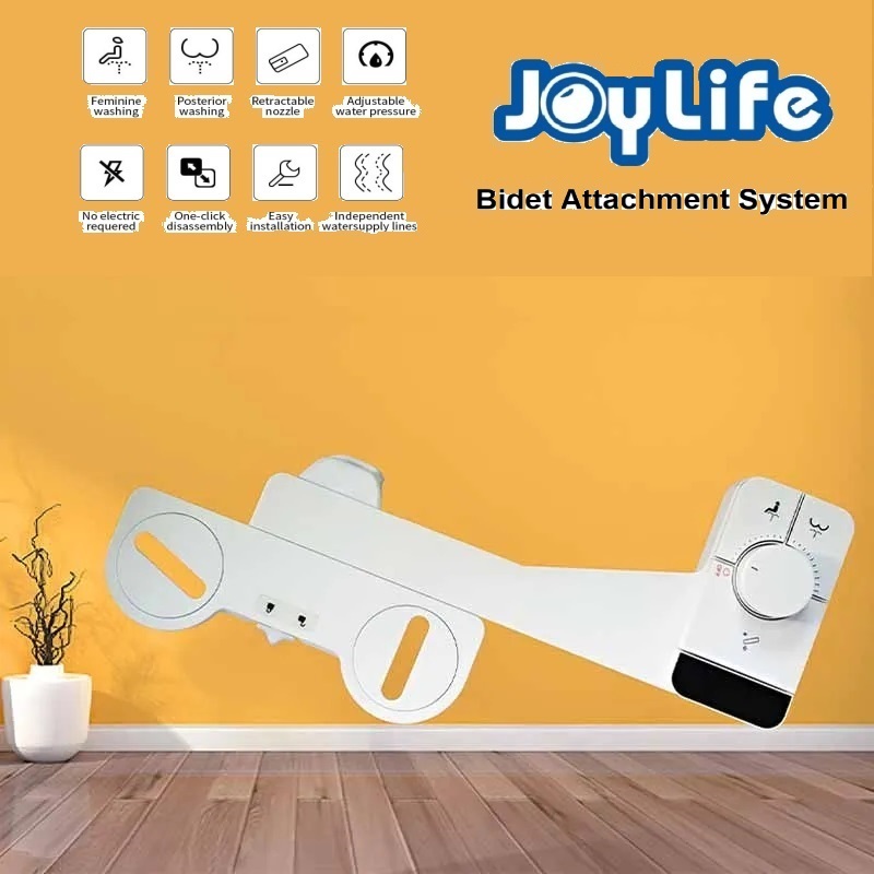 JoyLife Non-Electric Ultra-Slim Removable Dual Nozzle Bidet Attachment Toilet System [Model: JTS ...
