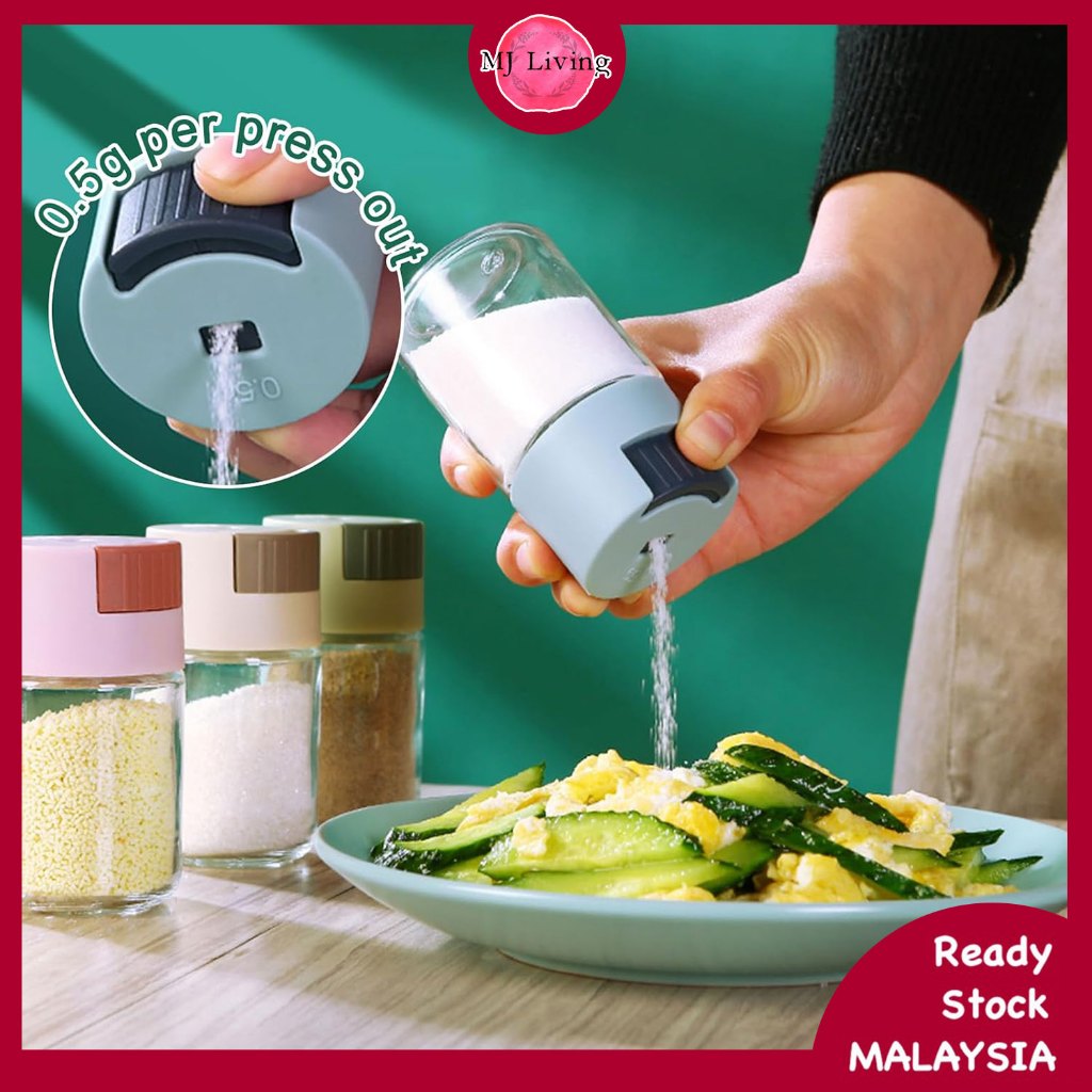 0.5g Salt Press Bottle Seasoning Jar Container Control Metering Shaker ...