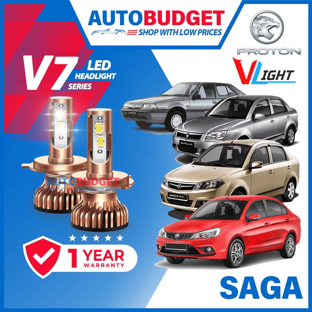 PROTON SAGA VVT Car LED Bulb Saga FL FLX BLM Headlight H4 H7 Mentol ...