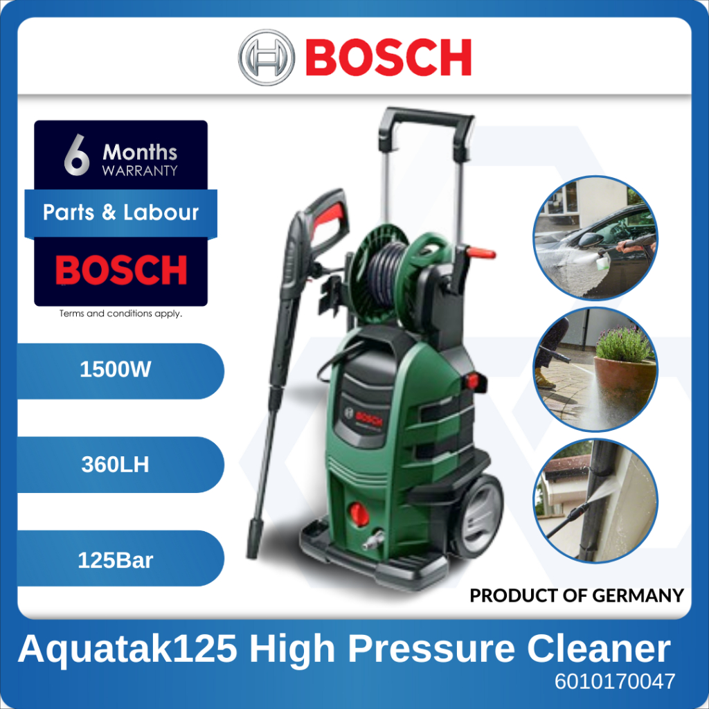 BOSCH 125 bar 1500W Waterjet High Pressure Washer Waterjet Cleaner Sprayer Machine Cuci Kereta ...