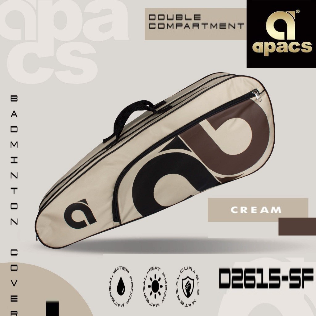 Apacs 2 zips badminton rackets backpacks racket Bag Apacs 2615 2613 FELET DT52 | Shopee Malaysia