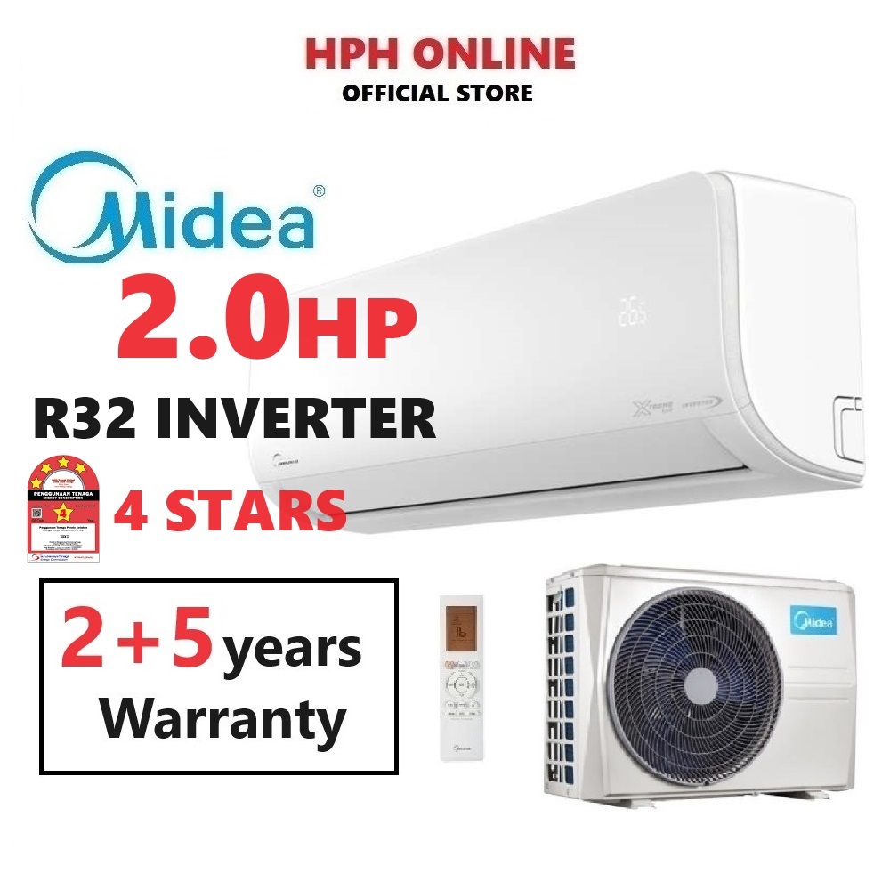 Midea R32 Inverter 2.0hp / 2.5HP Air Cond Air Conditioner 冷气机 MSXS-19CRDN8 MSXS-25CRDN8 | Shopee ...