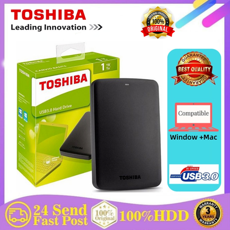Toshiba 2TB 1TB External Hard Disk USB 3.0 External Hard Drive PORTABLE ...