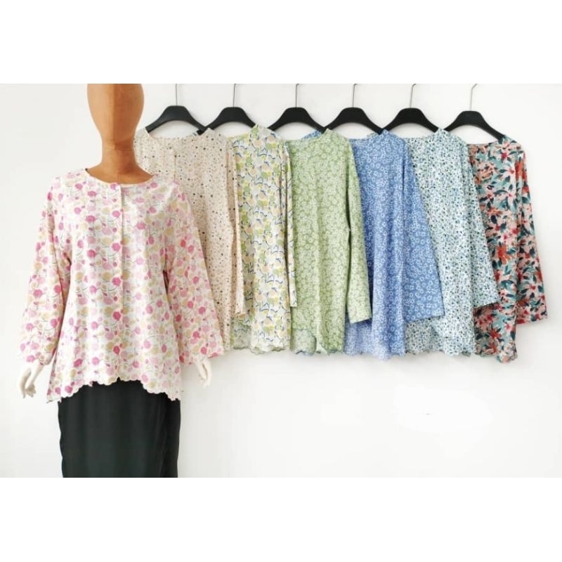 New Blouse Baggy Sulam Flower Design | Shopee Malaysia