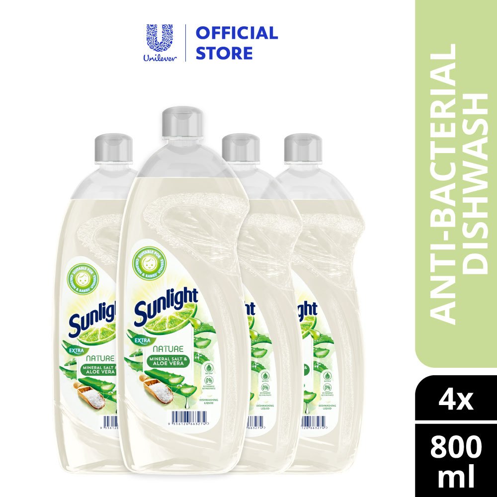[Bundle of 4] Sunlight Dishwash Liquid Extra Nature 800ml | Shopee Malaysia