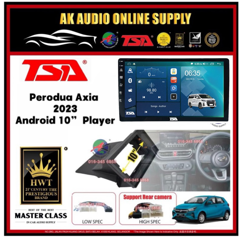 818 2+32GB TSA Perodua Axia 2023 Android 10'' inch DSP/QLED/CARPLAY Car ...