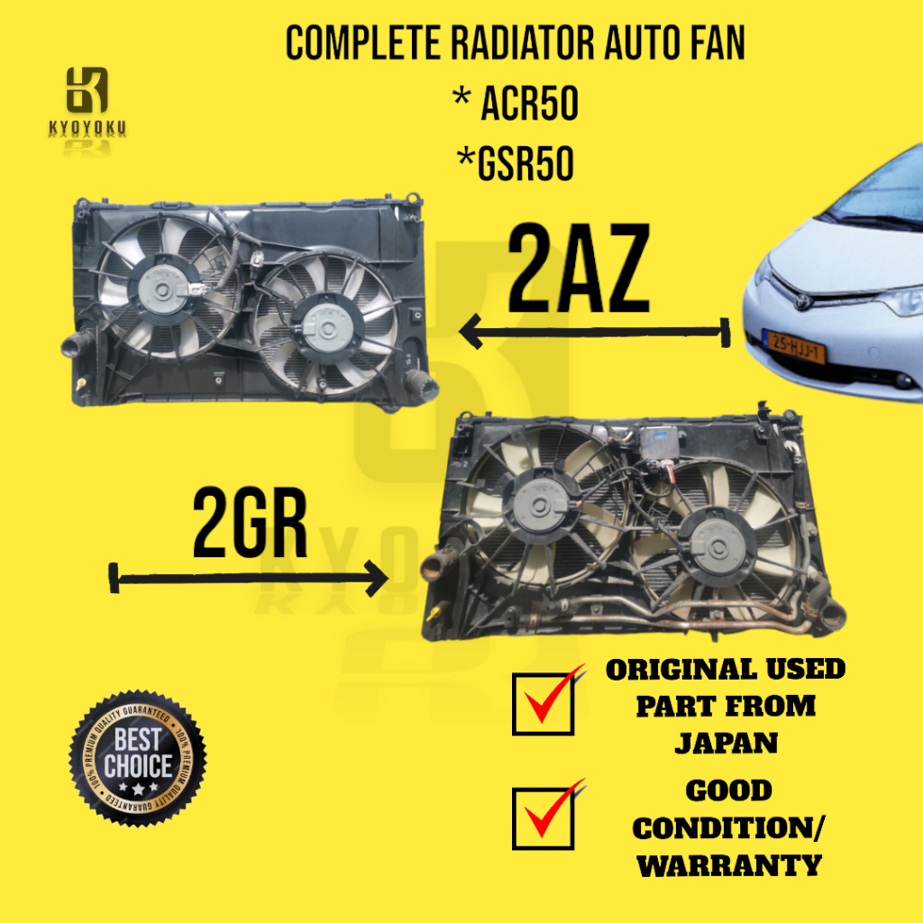 KYOYOKU-Toyota Estima ACR50 2GR AirCond Condensor Denso/Radiator With 2 ...