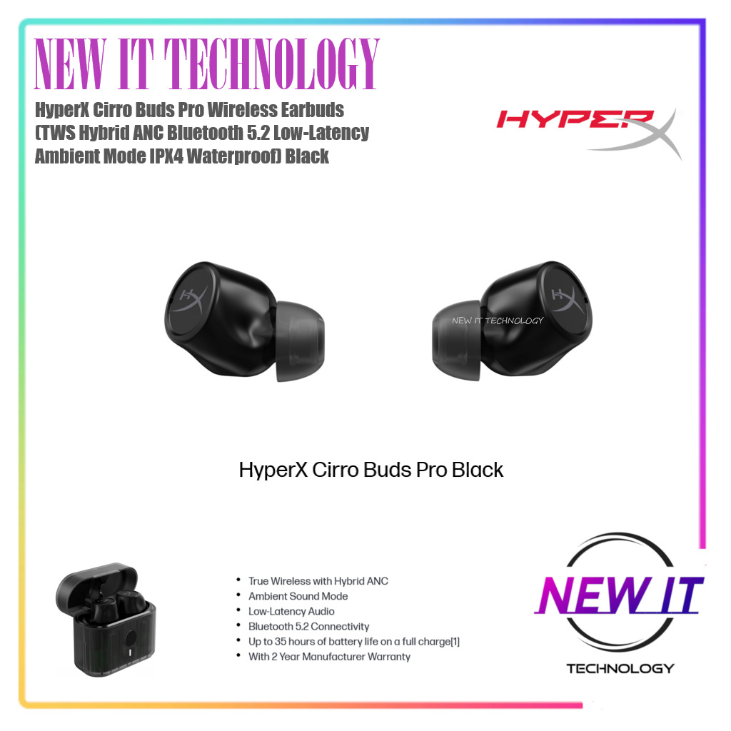 HyperX Cirro Buds Pro Wireless Earbuds(TWS Hybrid ANC Bluetooth5.2 ...