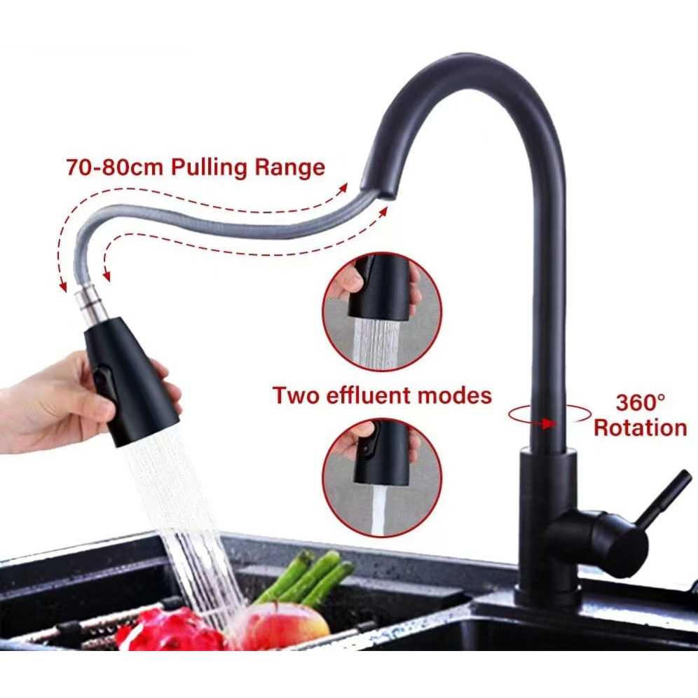 🇲🇾Fast Delivery PKS2 Faucet Kitchen Basin Tap Stainless Steel Mixing ...