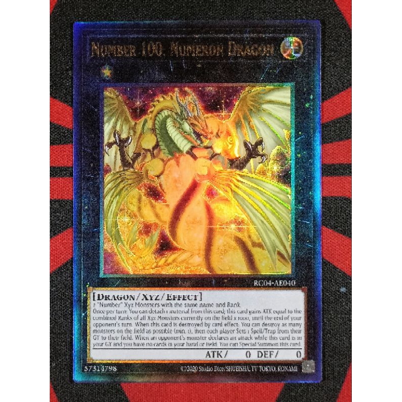 YUGIOH KONAMI RC04-AE040 "Number 100: Numeron Dragon" (Ultimate Rare/Secret Rare/Super Rare ...