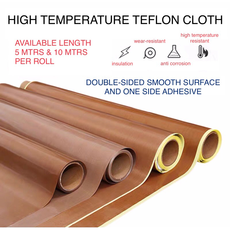 Fabrics Smooth Surface Teflon Cloth Adhesive Teflon Cloth 0.08mm, 0 ...