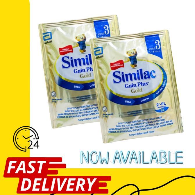 SIMILAC GAIN PLUS GOLD STEP 3 1-3 TAHUN 31.2g (EXP: 02/25) | Shopee ...