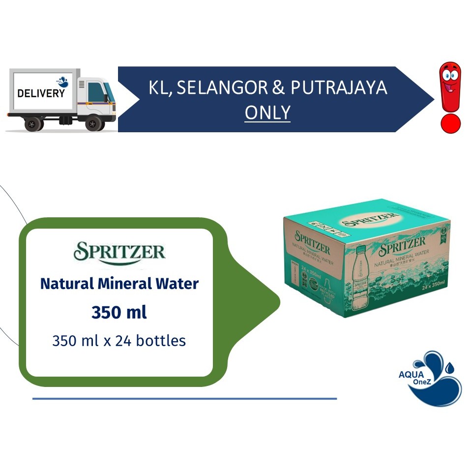 Spritzer Natural Mineral Water 350ml x 24 bottles | Shopee Malaysia