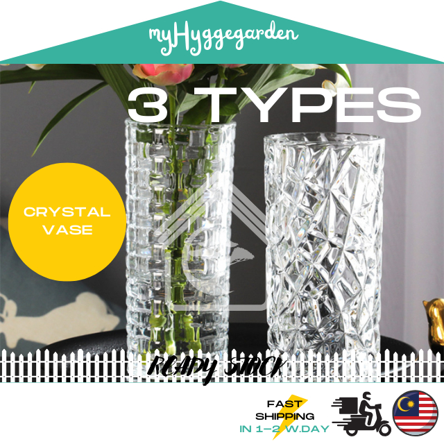 [25CM] Thick Transparent Clear Home Office Display Deco Flower Glass ...