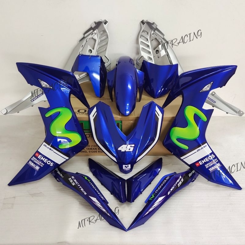 VELOZI BODY COVERSET Y16ZR YAMAHA Y16 MOVISTAR | Shopee Malaysia