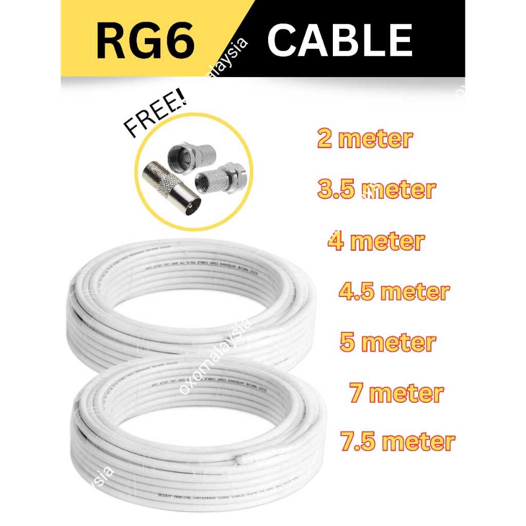 RG6 Coaxial Cable Kabel Astro Mytv Antenna Antenna Digital Satellite ...