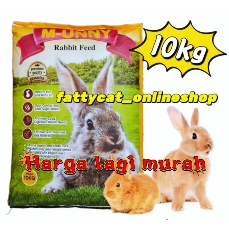 M-UNNY RABBIT FEED 10KG /MAKANAN ARNAB/RABBIT DRY FOOD | Shopee Malaysia
