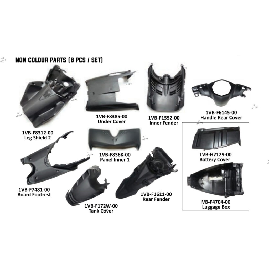 HLD INNER COVER SET EGO / EGO S / EGO S FI / EGO LC / EGO LC FI / SOLARIZ / AVANTIZ / NOUVO S ...