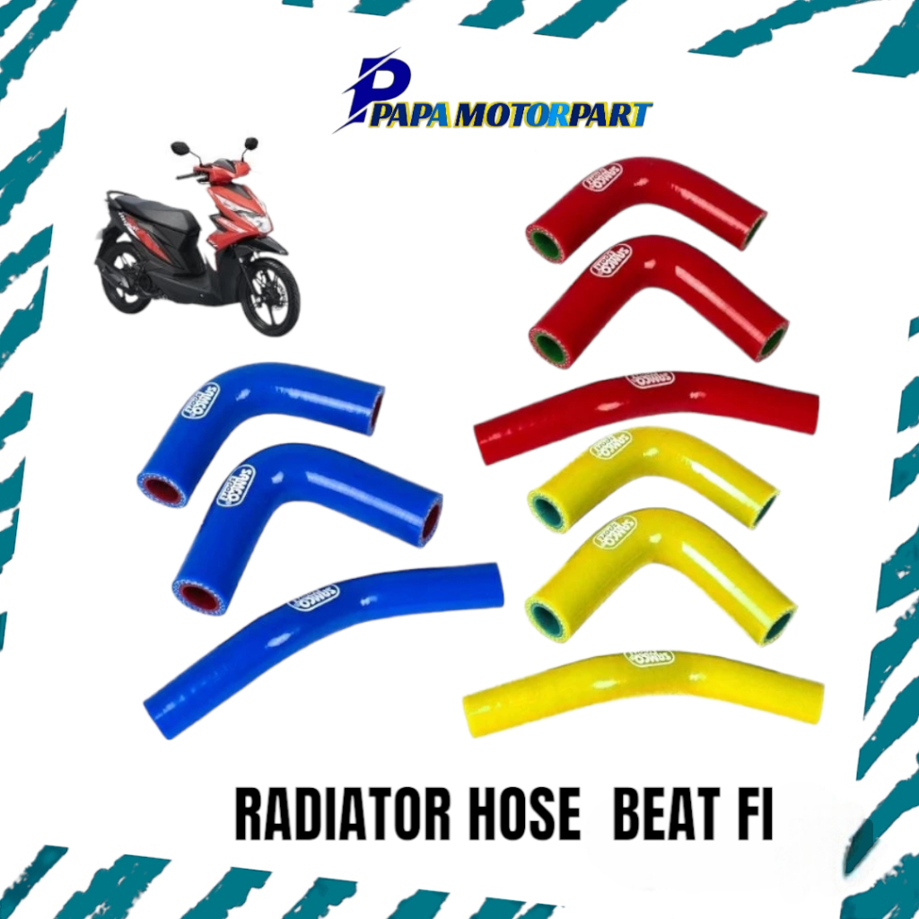 SAMCO HONDA BEAT FI RADIATOR HOSE COOLANT HOSE SILICONE RADIATOR HOSE ...