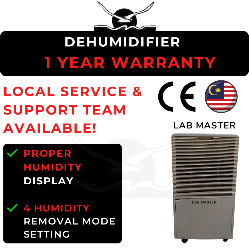 LAB MASTER/MALAYSIA Portable Dehumidifier with 4 Humidity Removal Mode ...