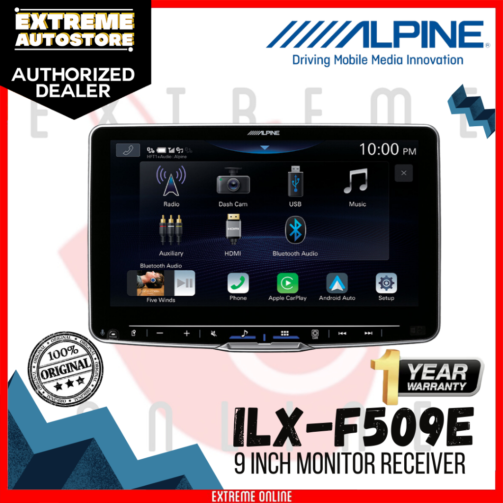 ALPINE ILX-F509E Alpine Halo9 Digital Multimedia Receiver with 9-inch ...