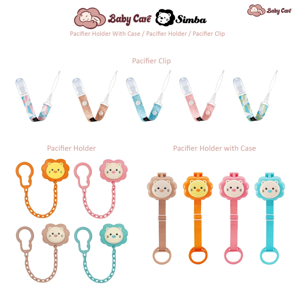 SIMBA Pacifier Holder/Pacifier Strap with Case/Luxury Pacifier Clip ...