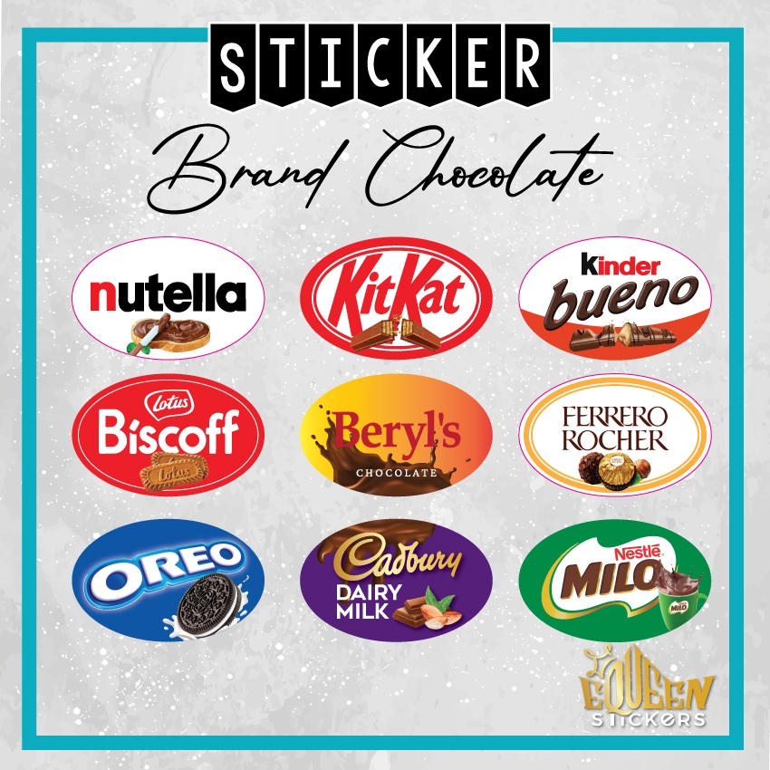 STICKER BRAND CHOCOLATE 220pcs! Ready stock! | Shopee Malaysia