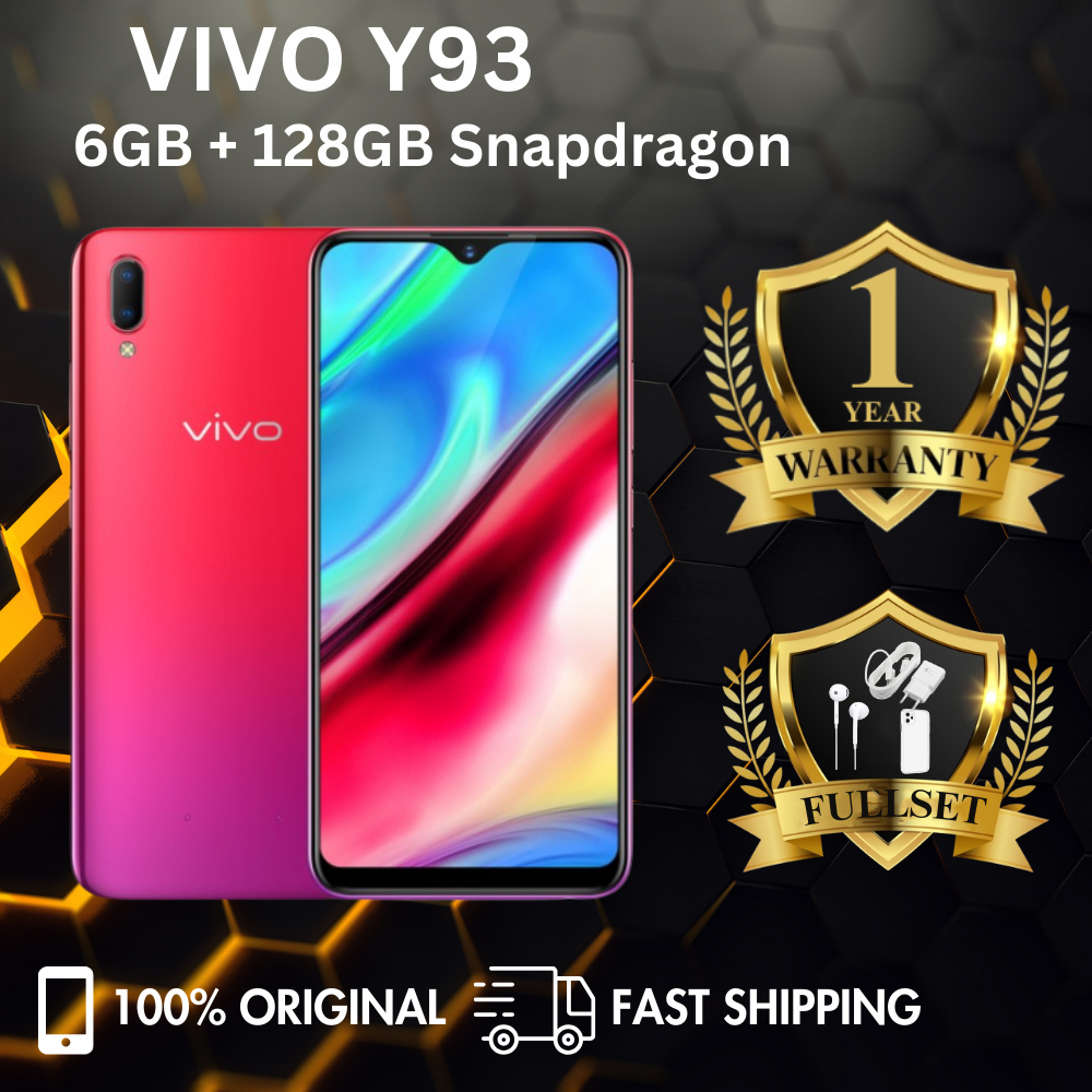 VIVO Y93 6GB Ram 128Gb Rom 100% Original Used 6.22 Inch LTE Original Used Free Full Set ...